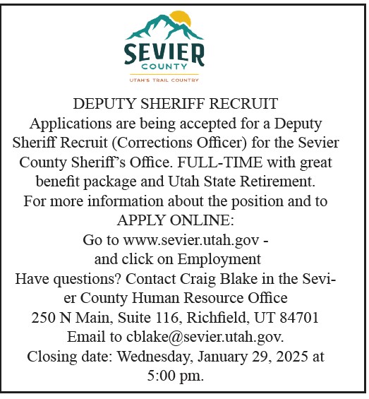 Sevier County Sheriff's Department - Salina Sun